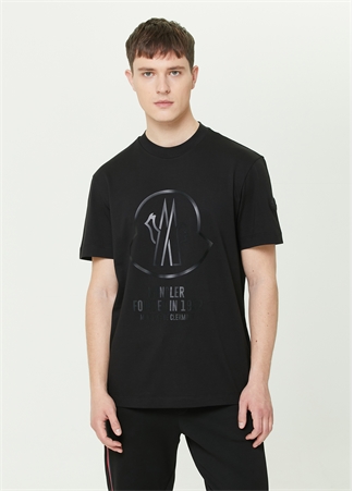 Moncler Erkek Siyah Logo Baskılı T-shirt S EU Moncler Erkek Siyah Logo Baskılı T-shirt S EU