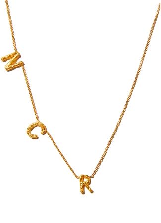 Fidelle Kadın Sideways Alphabet N C R Formlu Altın Rengi Kolye M EU Fidelle Kadın Sideways Alphabet N C R Formlu Altın Rengi Kolye M EU