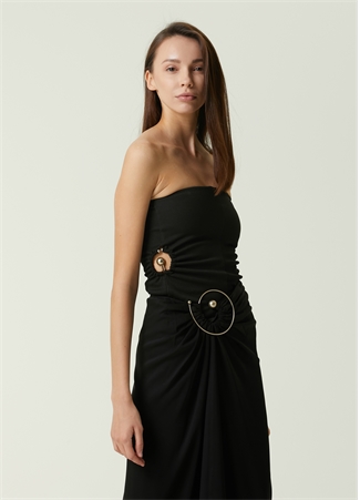 Christopher Esber Kadın Siyah Straplez Aksesuar Detaylı Bluz 6 US Christopher Esber Kadın Siyah Straplez Aksesuar Detaylı Bluz 6 US