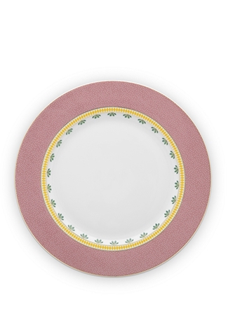 Pip Studio La Majorelle Kenarları Desenli Porselen Tabak Sarı