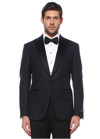 Pal Zileri Erkek Lacivert Kırlangıç Yaka Yün Ceket 48 IT