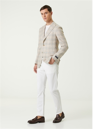 Palzileri Lab Erkek Beyaz Normal Bel Pantolon 48 IT Palzileri Lab Erkek Beyaz Normal Bel Pantolon 48 IT