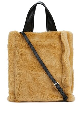 Stand Kadın Bej Yün Omuz Çantası EU