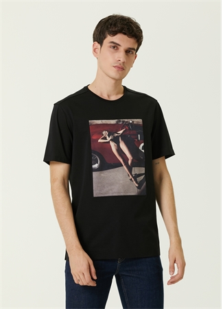 Limitato Erkek Siyah Figür Baskılı Logolu T-shirt M EU Limitato Erkek Siyah Figür Baskılı Logolu T-shirt M EU