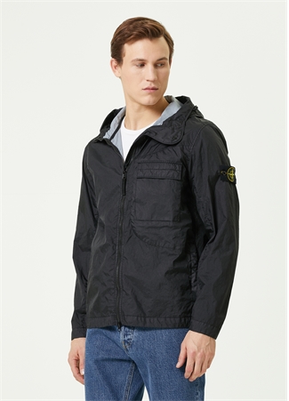 Stone Island Erkek Siyah Kapüşonlu Mont S EU Stone Island Erkek Siyah Kapüşonlu Mont S EU