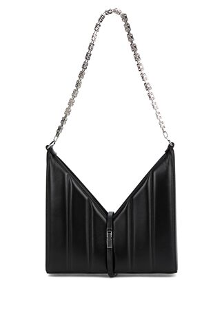 Givenchy Kadın Small Siyah Logolu Deri Omuz Çantası EU