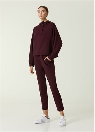 John Frank Kadın Bordo Dar Paça Eşofman Altı XS EU