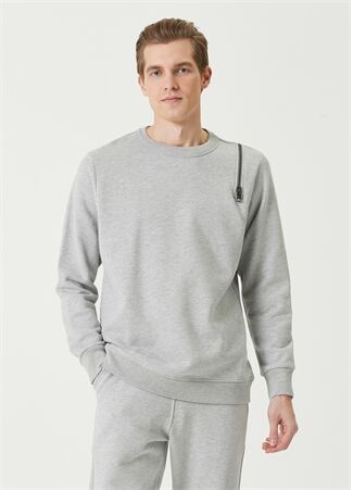 Qollanchi Erkek SWEATSHIRT Gri S EU
