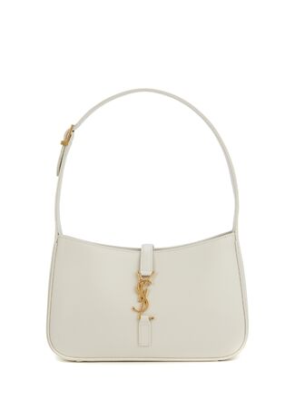 Kadın Le 5 A 7 Krem Logolu Deri Omuz Çantası Bej EU