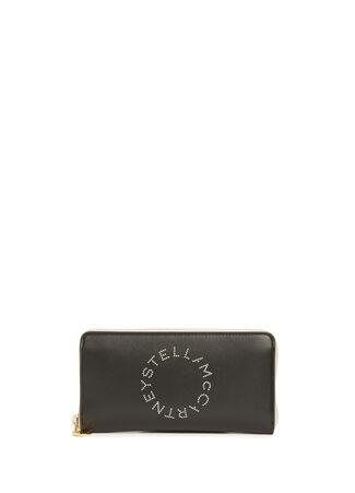 Stella McCartney Kadın Siyah Logolu Cüzdan EU