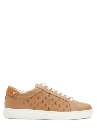 Jimmy Choo Erkek Rome Karamel Logolu Deri Sneaker Bej 42 EU Jimmy Choo Erkek Rome Karamel Logolu Deri Sneaker Bej 42 EU
