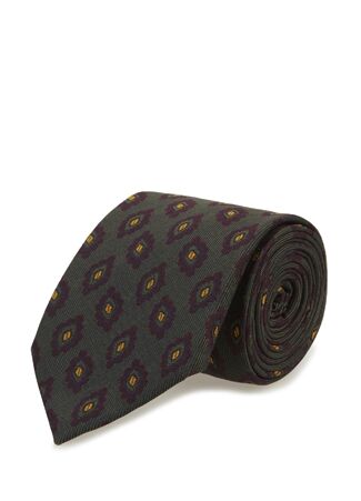 Fiorio Erkek Colorblocked Desenli İpek Kravat EU Fiorio Erkek Colorblocked Desenli İpek Kravat EU