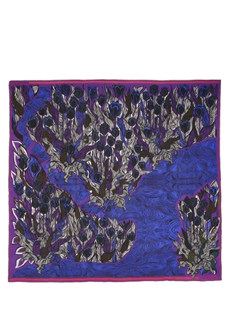 Imannoor Kadın Tulips Of Boshorus Desenli İpek Şal Pembe EU Imannoor Kadın Tulips Of Boshorus Desenli İpek Şal Pembe EU