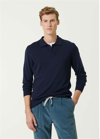 Beymen Collection Erkek Lacivert Apaş Yaka Triko M EU Beymen Collection Erkek Lacivert Apaş Yaka Triko M EU