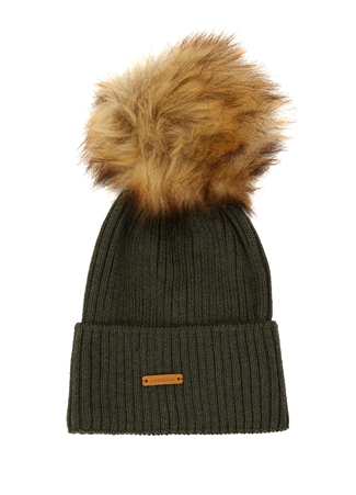 Starling Kadın Haki Çizgi Dokulu Ponponlu Bere Gri EU Starling Kadın Haki Çizgi Dokulu Ponponlu Bere Gri EU