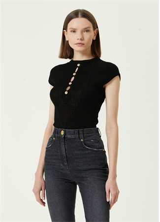 Balmain Kadın Siyah Kesim Detaylı Body 42 Fr Balmain Kadın Siyah Kesim Detaylı Body 42 Fr
