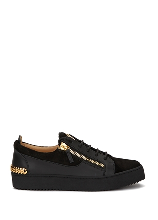 Giuseppe Zanotti Erkek Siyah Fermuar Detaylı Deri Sneaker 39.5 EU Giuseppe Zanotti Erkek Siyah Fermuar Detaylı Deri Sneaker 39.5 EU