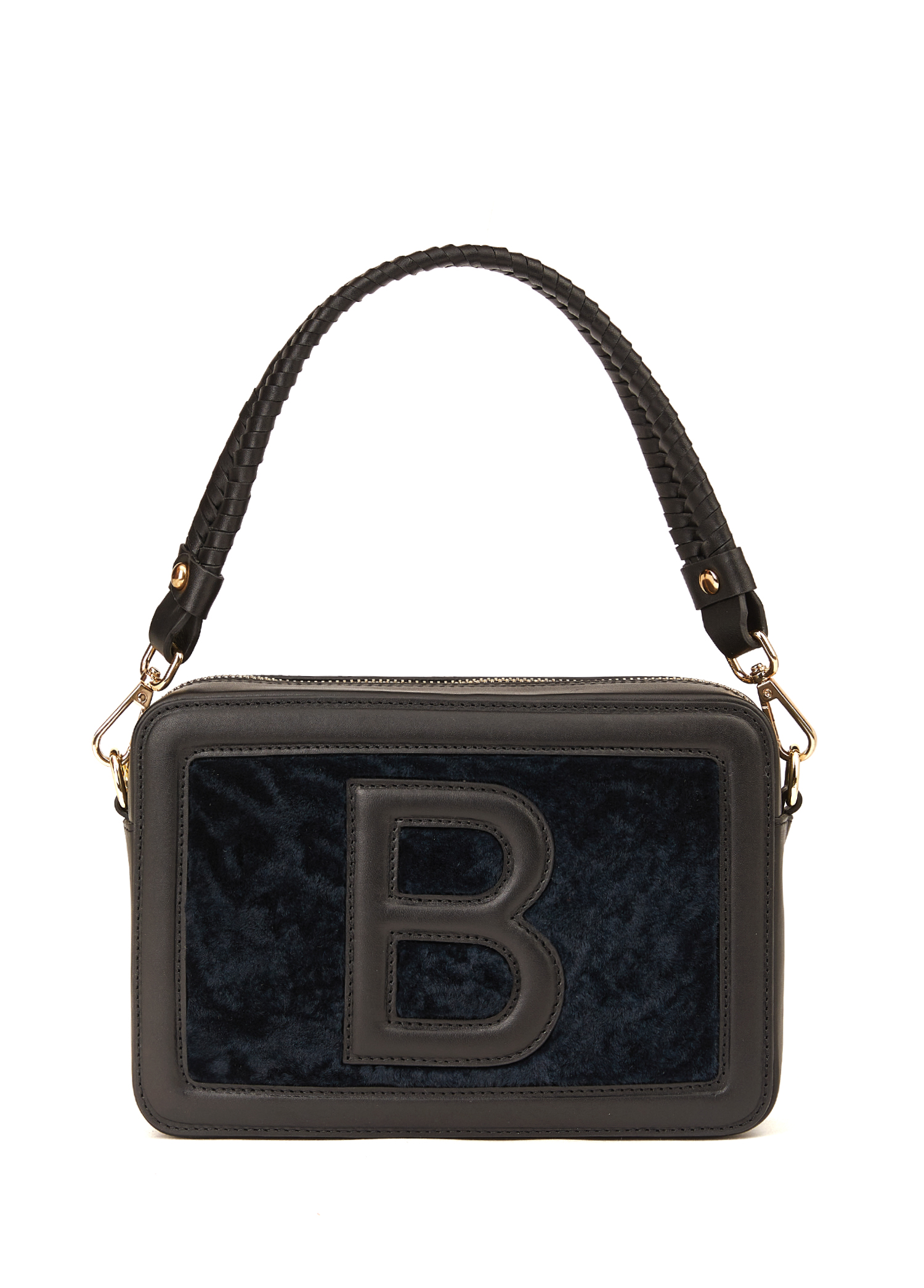 Beymen - Siyah Logolu Kadın Deri Çanta - Siyah