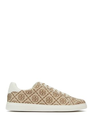 Tory Burch Kadın Bej Logo Jakarlı Sneaker 0.5 US