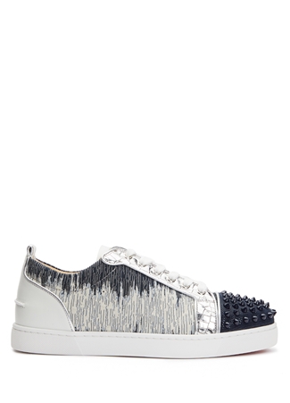 Christian Louboutin Erkek Lacivert Beyaz Çizgi Desenli Sneaker 4 Eu Christian Louboutin Erkek Lacivert Beyaz Çizgi Desenli Sneaker 4 Eu