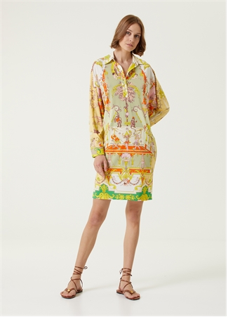 Etro Kadın Desenli Mini Jersey Gömlek Elbise 42 IT Etro Kadın Desenli Mini Jersey Gömlek Elbise 42 IT