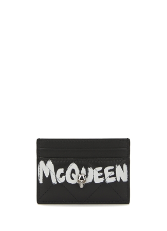 Alexander McQueen Kadın Siyah Beyaz Kapitoneli Deri Kartlık EU Alexander McQueen Kadın Siyah Beyaz Kapitoneli Deri Kartlık EU