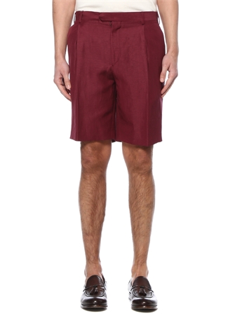 Pal Zileri Erkek Bordo Normal Bel İpek Bermuda 48 IT Pal Zileri Erkek Bordo Normal Bel İpek Bermuda 48 IT