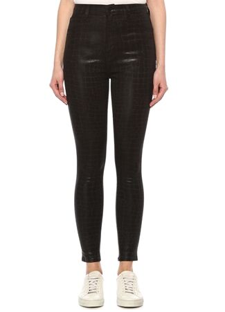 J Brand Kadın Skinny Fit Leenah Siyah Jean Pantolon 26 US