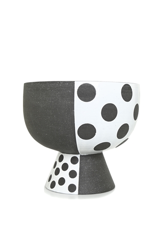 Jonathan Adler Palm Pedestal Medium Seramik Dekoratif Tabak Siyah Jonathan Adler Palm Pedestal Medium Seramik Dekoratif Tabak Siyah