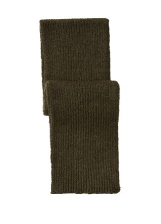 Beymen Kadın Haki Çizgi Dokulu Atkı EU