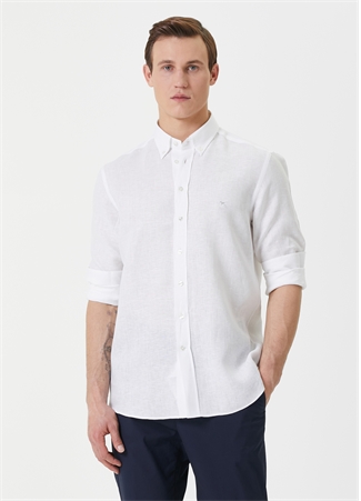 Etro Erkek Beyaz Keten Gömlek 39 It Etro Erkek Beyaz Keten Gömlek 39 It