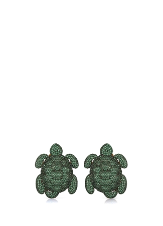 Begum Khan Kadın Caretta Altın Rengi Kaplama Küpe Yeşil EU Begum Khan Kadın Caretta Altın Rengi Kaplama Küpe Yeşil EU