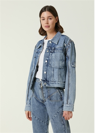 Lol Kadın Ivy Mavi Fermuar Detaylı Jean Ceket 36 EU Lol Kadın Ivy Mavi Fermuar Detaylı Jean Ceket 36 EU