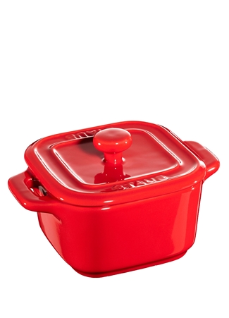 Staub Kırmızı Kare Formlu 2li Seramik Saklama Kabı Staub Kırmızı Kare Formlu 2li Seramik Saklama Kabı