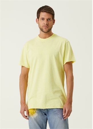 John Elliott Erkek Sarı Basic T-shirt L EU