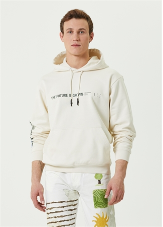 Mcq Erkek Ekru Kapüşonlu Figür Desenli Sweatshirt Bej S Eu Mcq Erkek Ekru Kapüşonlu Figür Desenli Sweatshirt Bej S Eu