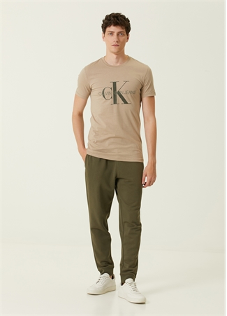 Ck Performance Erkek Haki Logo Baskılı Jogger Eşofman S EU Ck Performance Erkek Haki Logo Baskılı Jogger Eşofman S EU