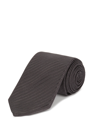 Pal Zileri Erkek Antrasit Verev Çizgili İpek Kravat Gri EU Pal Zileri Erkek Antrasit Verev Çizgili İpek Kravat Gri EU