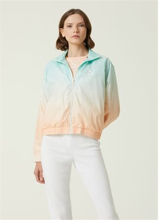 Puma Kadın Gloaming Degrade Baskılı Fermuarlı Ceket Mavi S EU