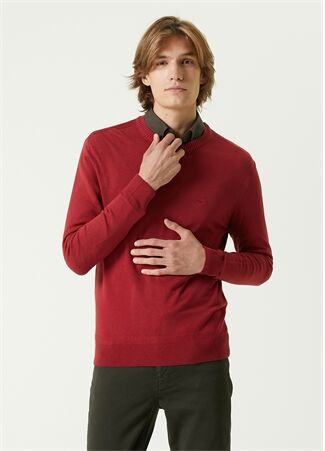 Beymen Club Erkek Kırmızı Logo Detaylı Kazak S