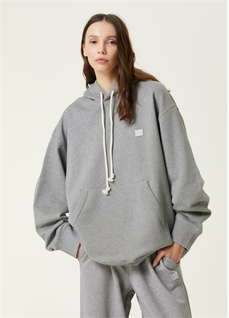 Acne Studios Kadın Gri Kapüşonlu Logolu Sweatshirt Xs Eu Acne Studios Kadın Gri Kapüşonlu Logolu Sweatshirt Xs Eu