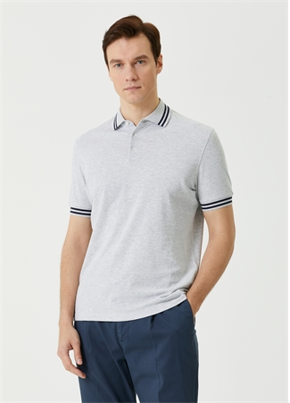 Brunello Cucinelli Erkek Gri Polo Yaka T-shirt 48 IT Brunello Cucinelli Erkek Gri Polo Yaka T-shirt 48 IT