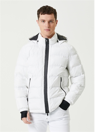 Zegna Erkek Use The Existing Beyaz Kapüşonlu Mont L IT