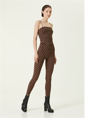 Misbhv Kadın Kahverengi Logolu Tayt S EU Misbhv Kadın Kahverengi Logolu Tayt S EU