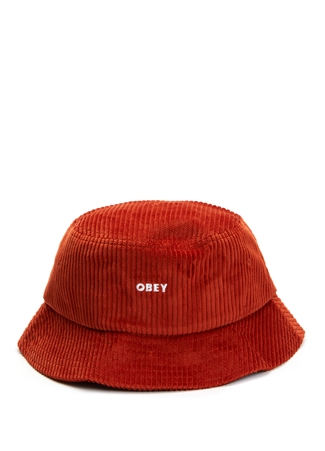 Obey Erkek Kiremit Logo Detaylı Kadife Bucket Şapka Kırmızı Eu Obey Erkek Kiremit Logo Detaylı Kadife Bucket Şapka Kırmızı Eu