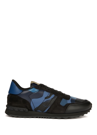 Valentino Garavani Erkek Siyah Mavi Kamuflaj Desenli Deri Sneaker 44 EU Valentino Garavani Erkek Siyah Mavi Kamuflaj Desenli Deri Sneaker 44 EU