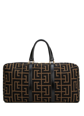 Balmain Kadın 945 Haki Siyah Jakarlı Seyahat Çantası EU Balmain Kadın 945 Haki Siyah Jakarlı Seyahat Çantası EU