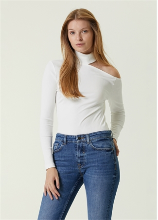 Network Kadın Basic Fit Beyaz Omuz Detaylı Sweatshirt Bej L EU Network Kadın Basic Fit Beyaz Omuz Detaylı Sweatshirt Bej L EU