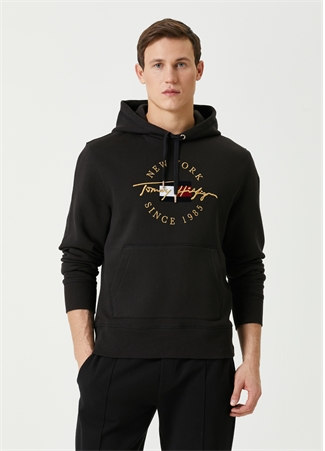 Tommy Hilfiger Erkek Siyah Kapüşonlu Organik Pamuk Sweatshirt S EU Tommy Hilfiger Erkek Siyah Kapüşonlu Organik Pamuk Sweatshirt S EU