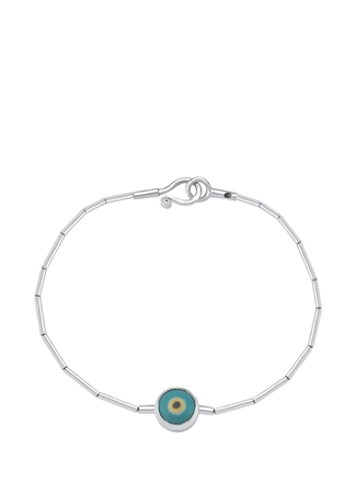 Emre Osmanlar Kadın Turquoise Small Nazar Boncuklu Gümüş Rengi Bilekli Mavi EU Emre Osmanlar Kadın Turquoise Small Nazar Boncuklu Gümüş Rengi Bilekli Mavi EU